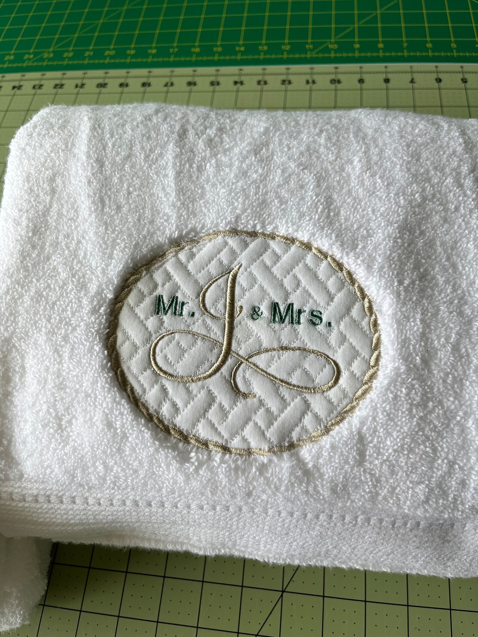 Wedding Gift Towels Embossed Embroidery - Etsy