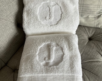 Wedding Gift Towels Embossed Embroidery - Etsy