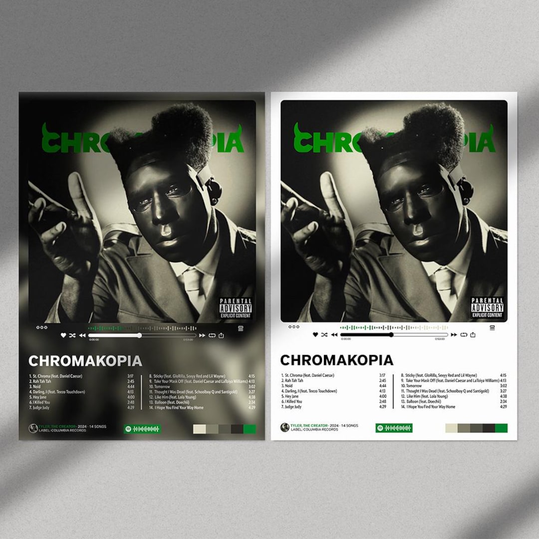 CHROMAKOPIA Album Poster – Music Wall Art Print – Tracklist Cover Art ...