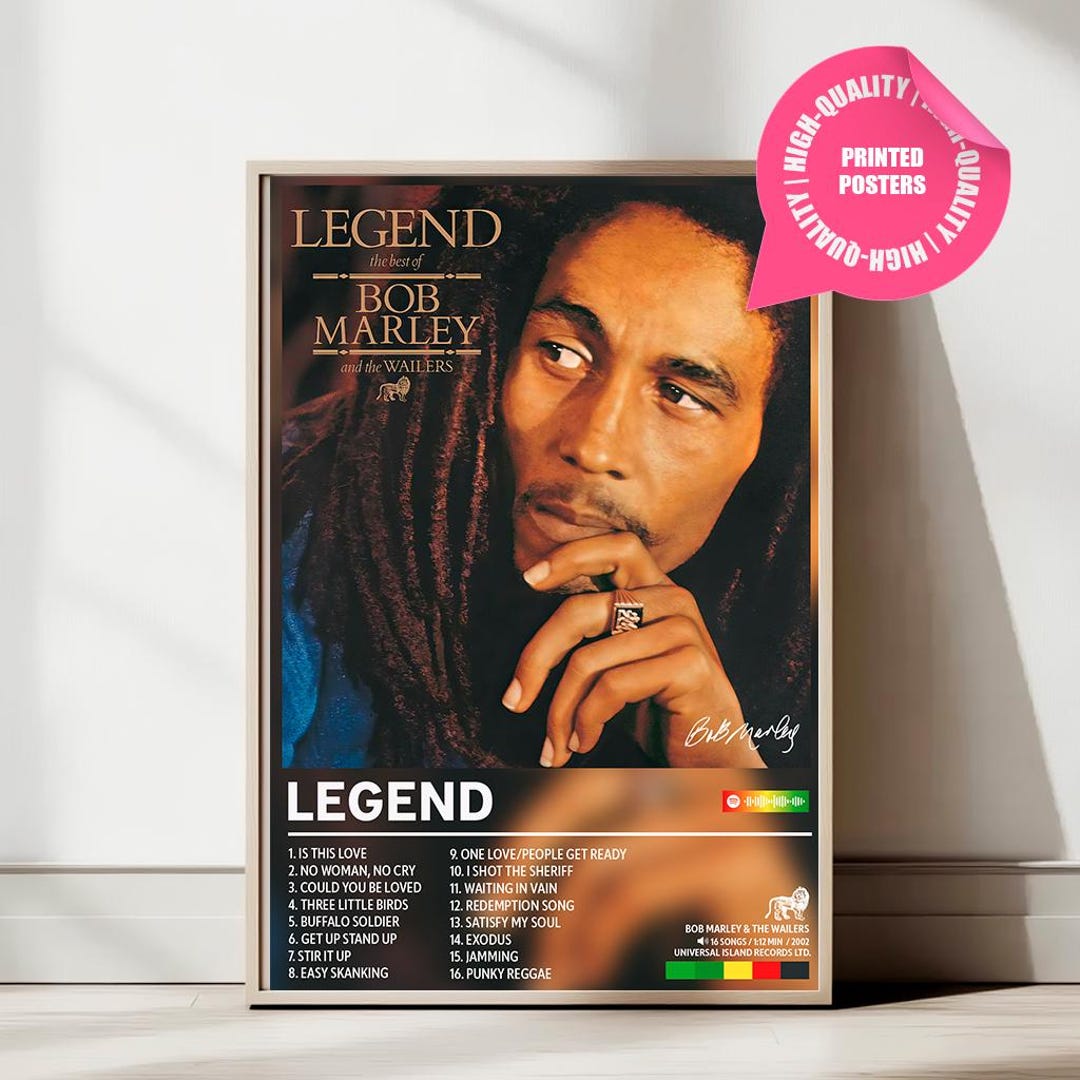 PRINTED - Bob Marley - Legend Album Poster Print - Etsy