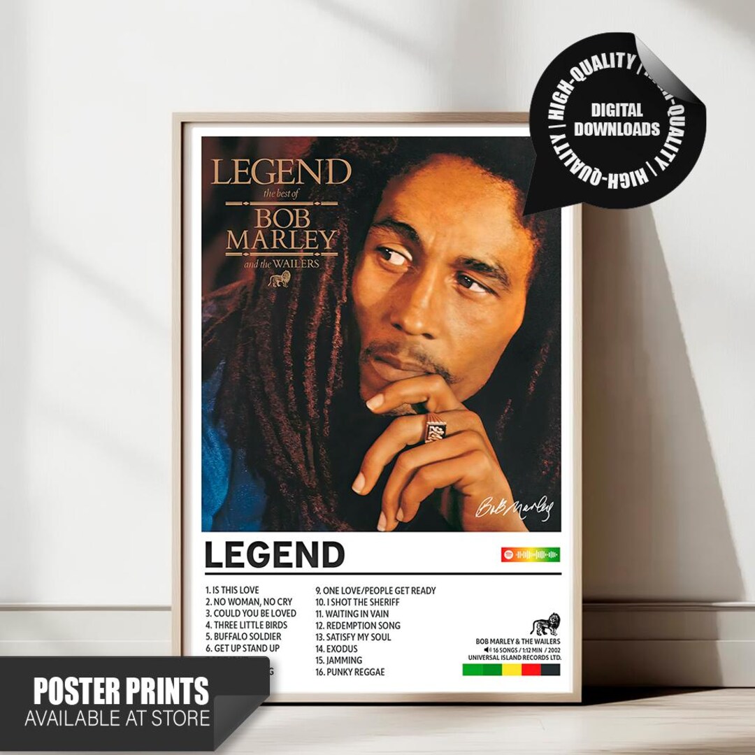 Bob Marley - Legend Album Poster - Instant Download Digital Print - Etsy UK