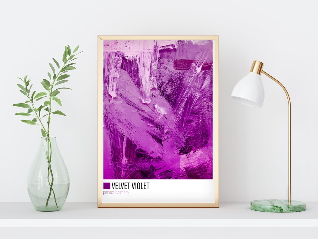 Minimalist Velvet Violet Wall Decor - Instant Download - Etsy