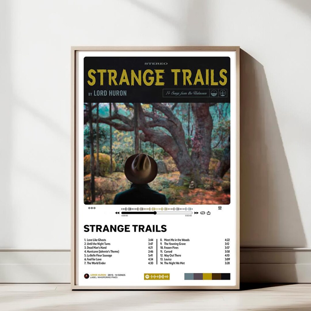 Printable Strange Trails Poster – Lord Huron Digital Album Art – Indie ...