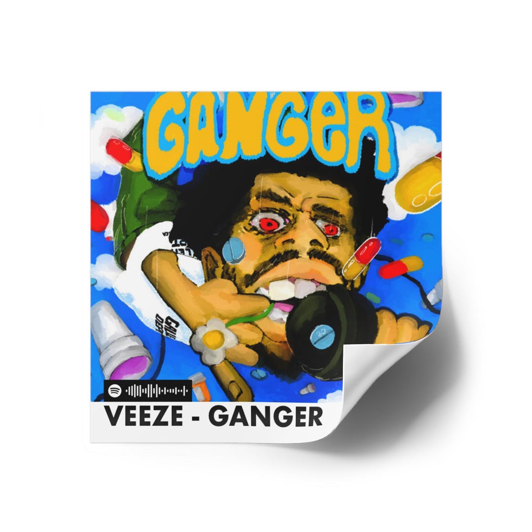 Veeze Ganger Album Mini Music Poster Stickers Perfect for Laptops ...