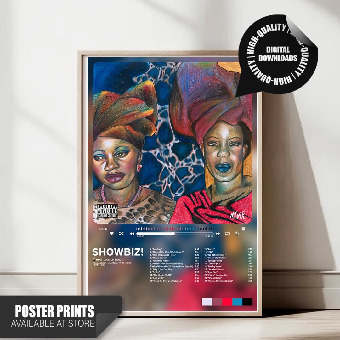 DIGITAL - Showbiz! Album Poster, Mike Mikelikesrap, Hip Hop Poster, Rap ...