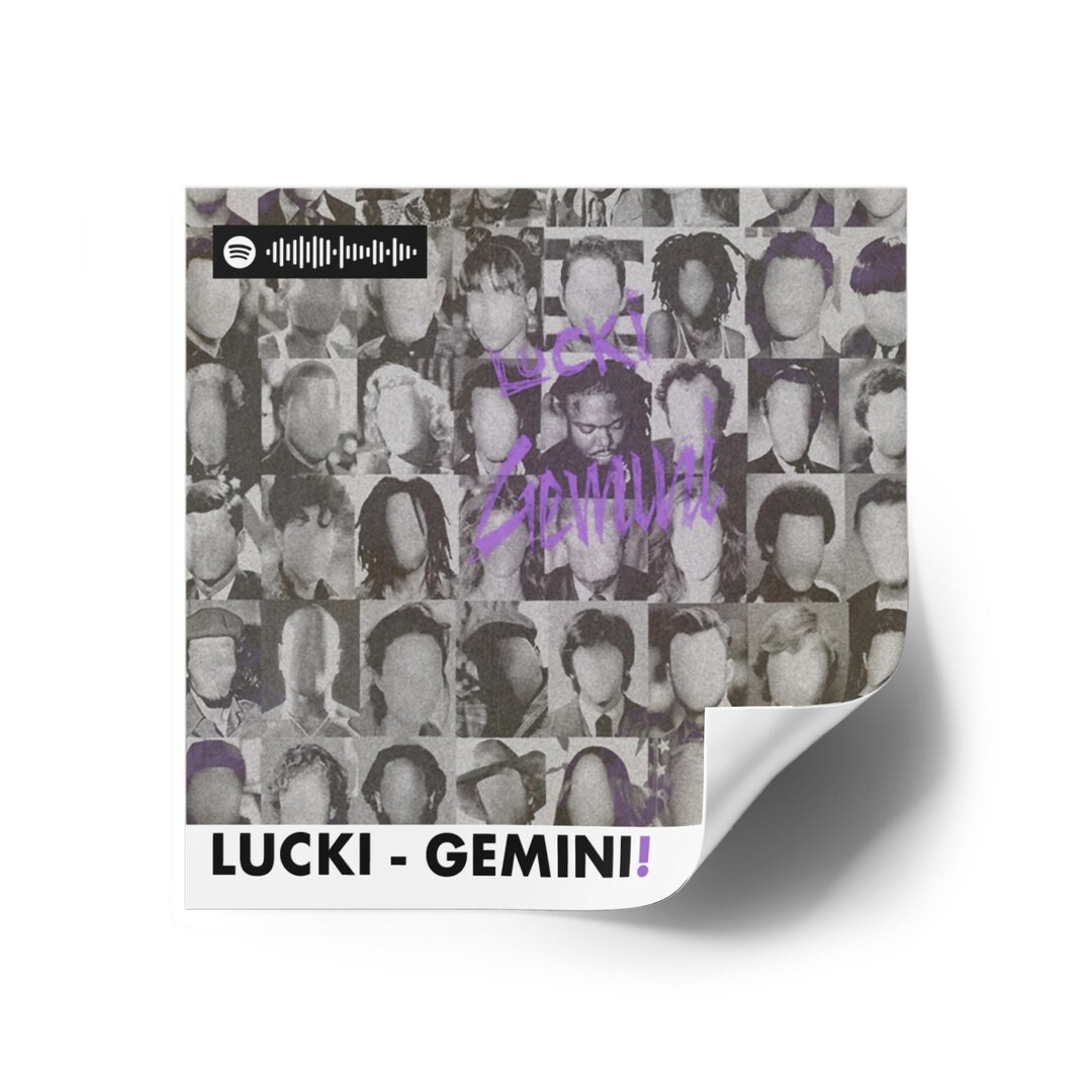 Lucki Gemini Album Mini Music Poster Stickers Perfect for Laptops ...