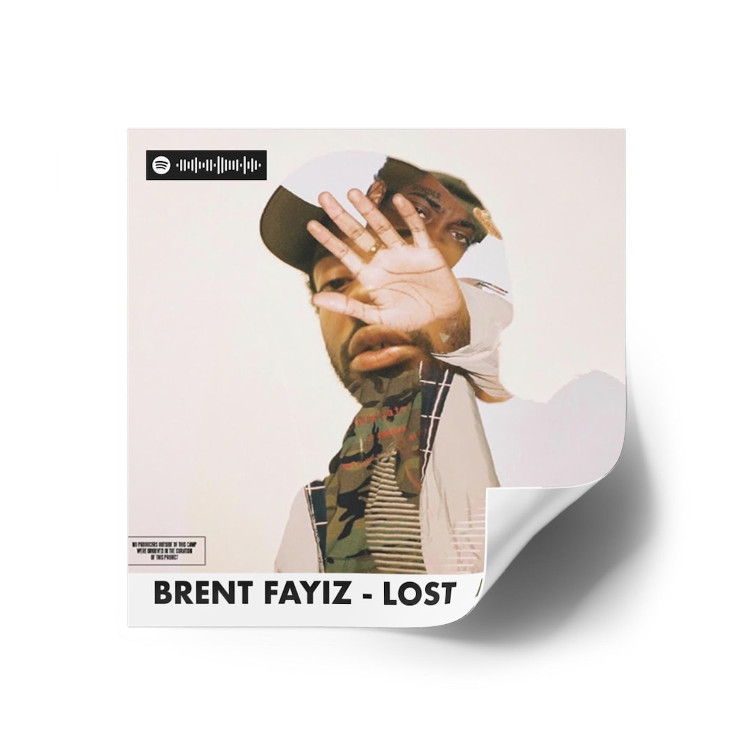 Brent Faiyaz Lost Album Mini Music Poster Stickers Perfect For Laptops