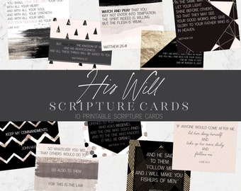 10 Mini Jesus i Am Printable Scripture Cards I Am Collection 1 INSTANT ...