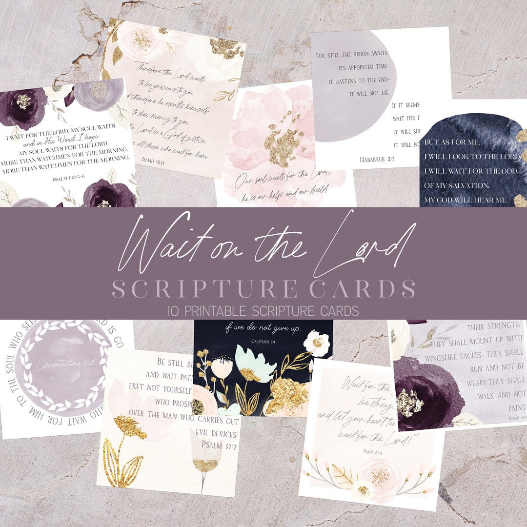 Printable Scripture Cards FREE Mini Scripture Guide Wait on the Lord ...