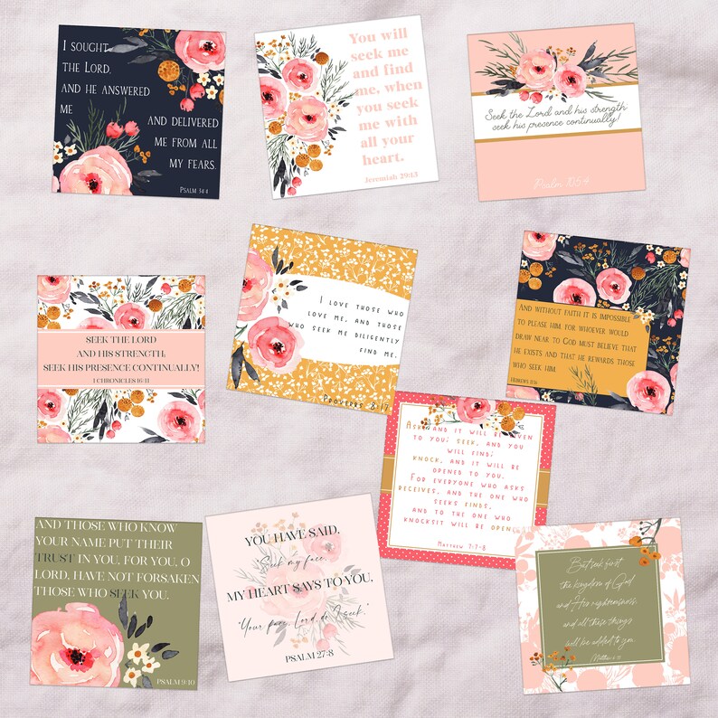 Printable Scripture Cards FREE Mini Scripture Guide Seek Him First ...