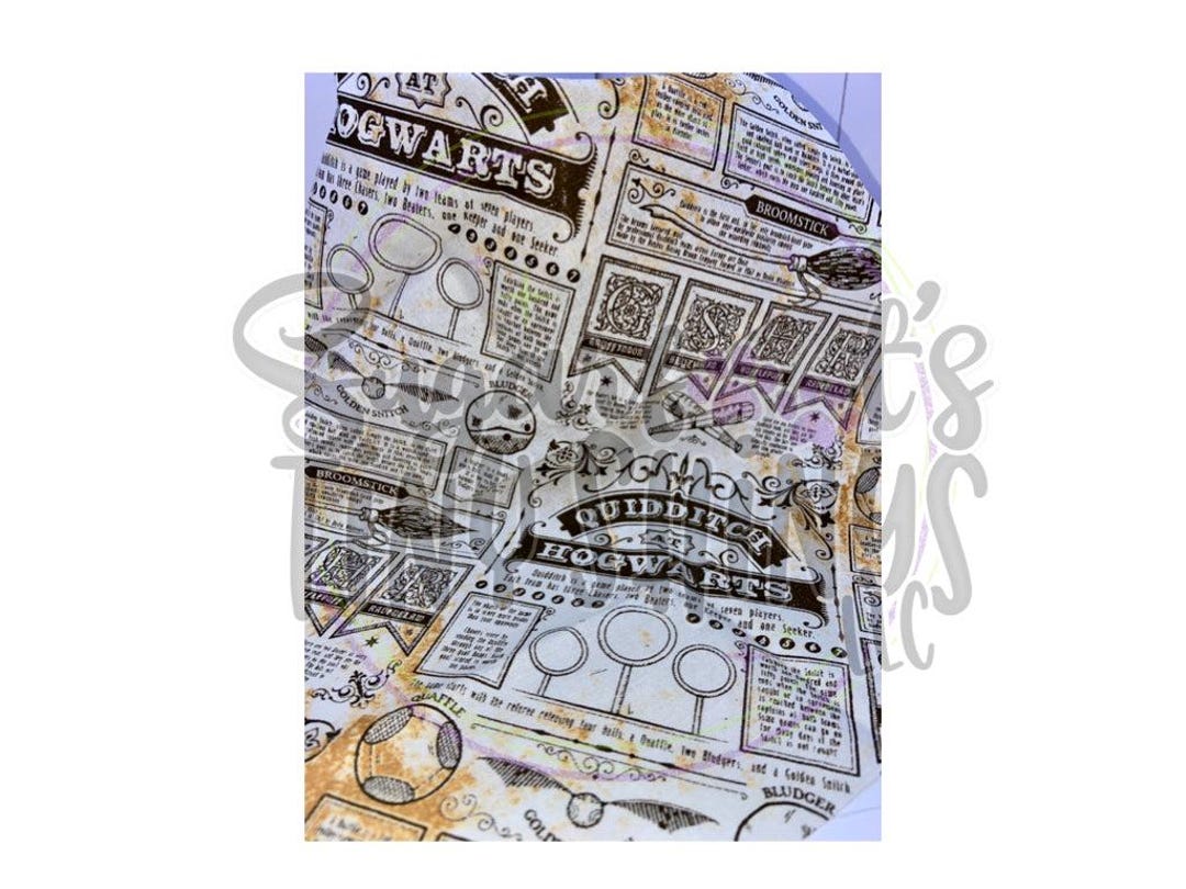 Potter Stained Newspaper Fabric - Etsy