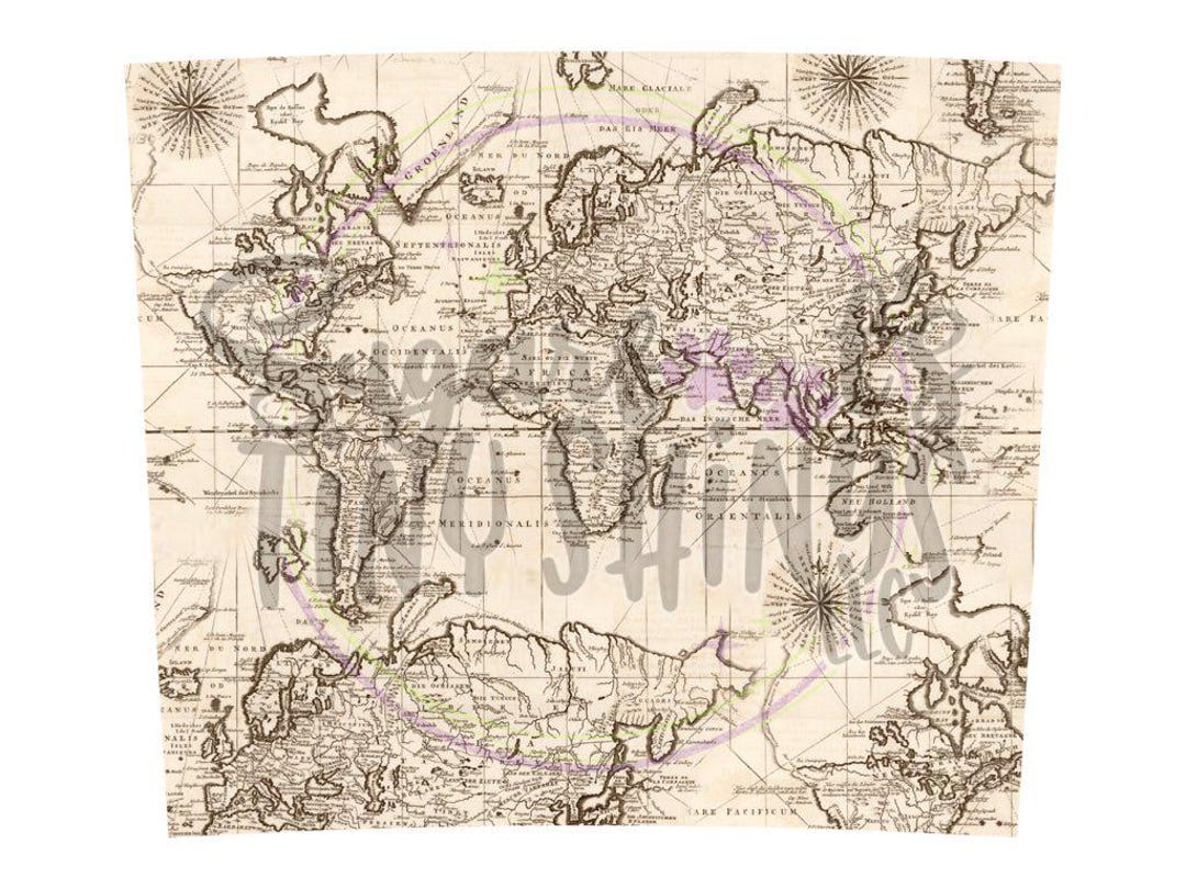 20oz Wrap World Map - Etsy