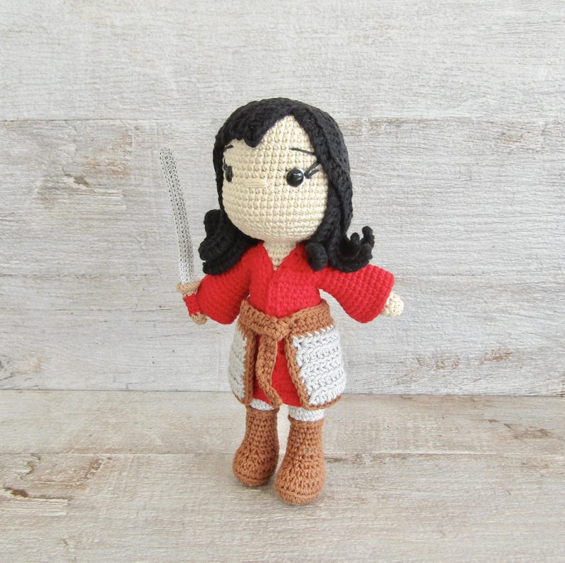 Amigurumi Crochet Mulan Pattern - Patrón Amigurumi Ganchillo Mulan - Etsy