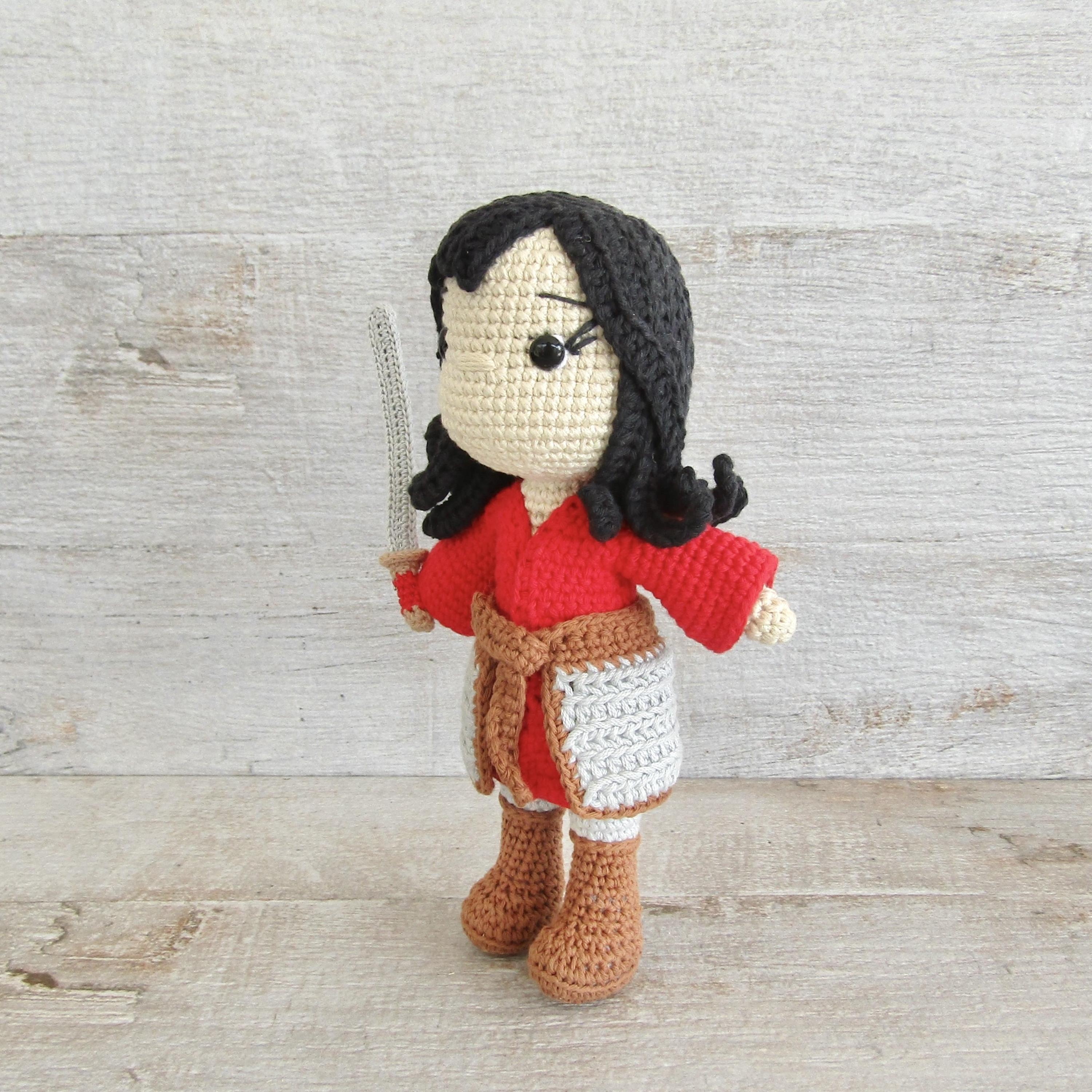 Amigurumi Crochet Mulan Pattern - Patrón Amigurumi Ganchillo Mulan - Etsy