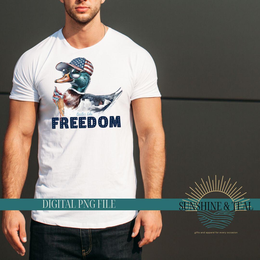 Tastes Like Freedom PNG, Funny Duck Digital Download, Duck Hunting ...
