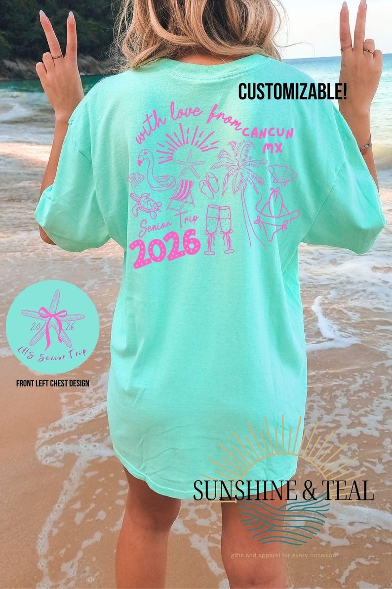Custom Senior Trip Tshirt, Class of 2026 Spring Break Shirts, Matching ...