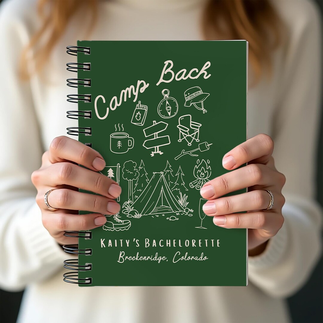 Camp Bachelorette Personalized Spiral Notebook, Bachelorette Favors ...