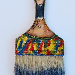 Paintbrush People - Recycled Upcycled Paint Brush - Art - Hula Girl - Etsy