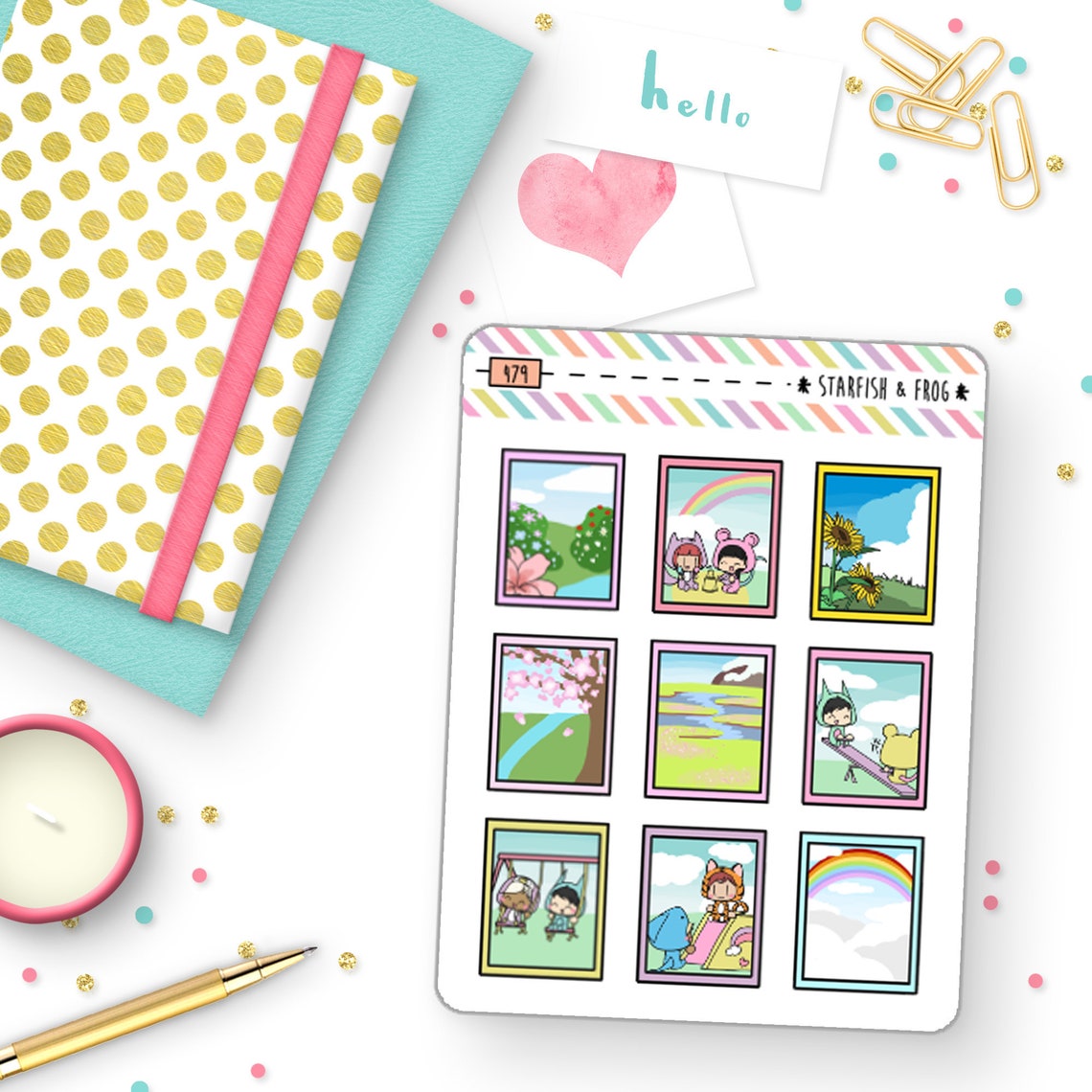 Mini Scene Boxes Version 1 Planner Stickers SKU 479 - Etsy