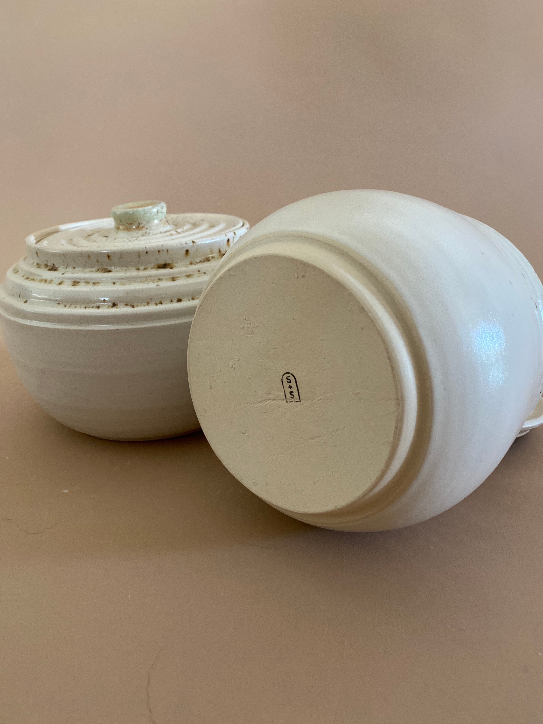 Lidded Jar With Gold Detail smaller - Etsy