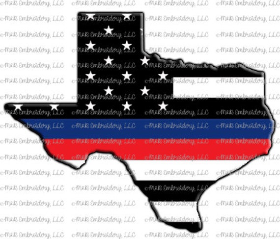 Digital File only Thin Blue and Red Line Texas Red White | Etsy
