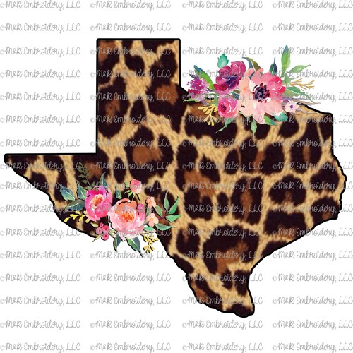 Digital File only Leopard Texas Floral 2 Boho | Etsy