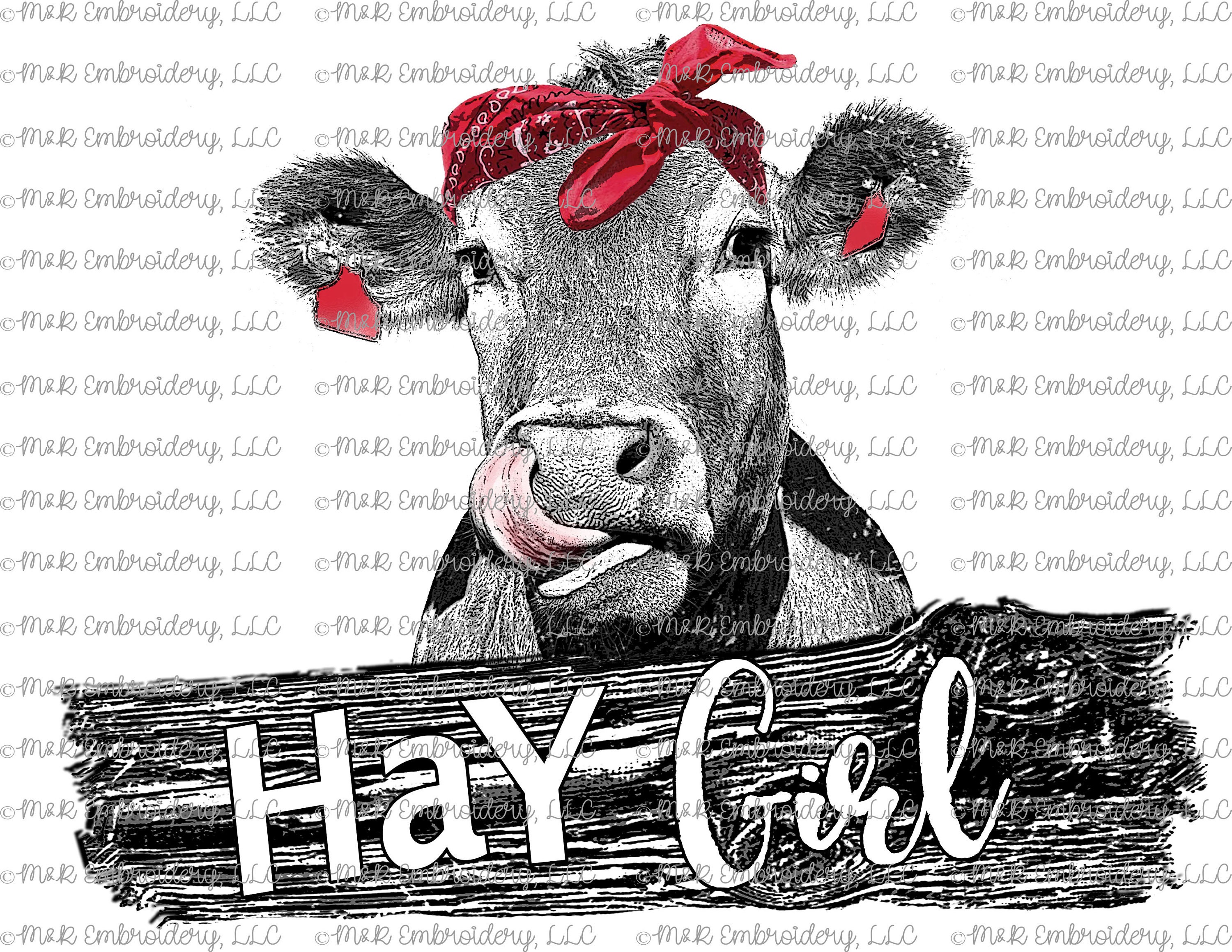 Sublimation Transfer only Hay Girl Cow Lick Boho | Etsy
