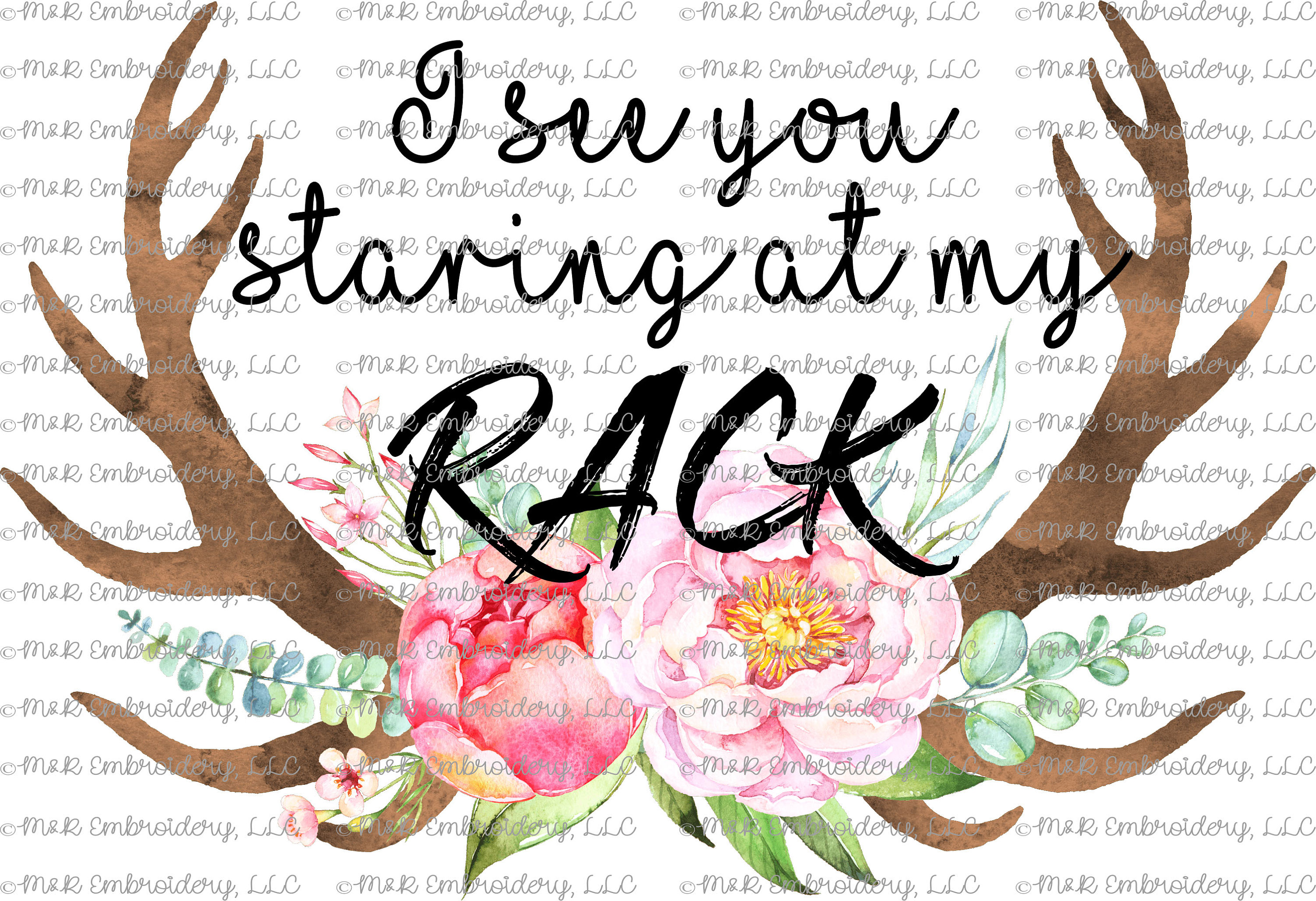 Digital File only I see you staring at my rack antlers | Etsy