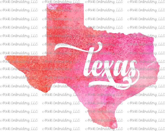 Digital File only Home Sweet Texas Pink Watercolor | Etsy