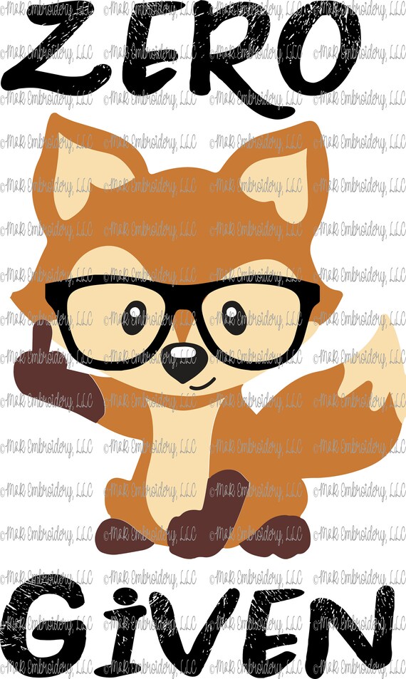 Zero Fox Given sublimation svg file Scrapbooking Papercraft etna.com.pe