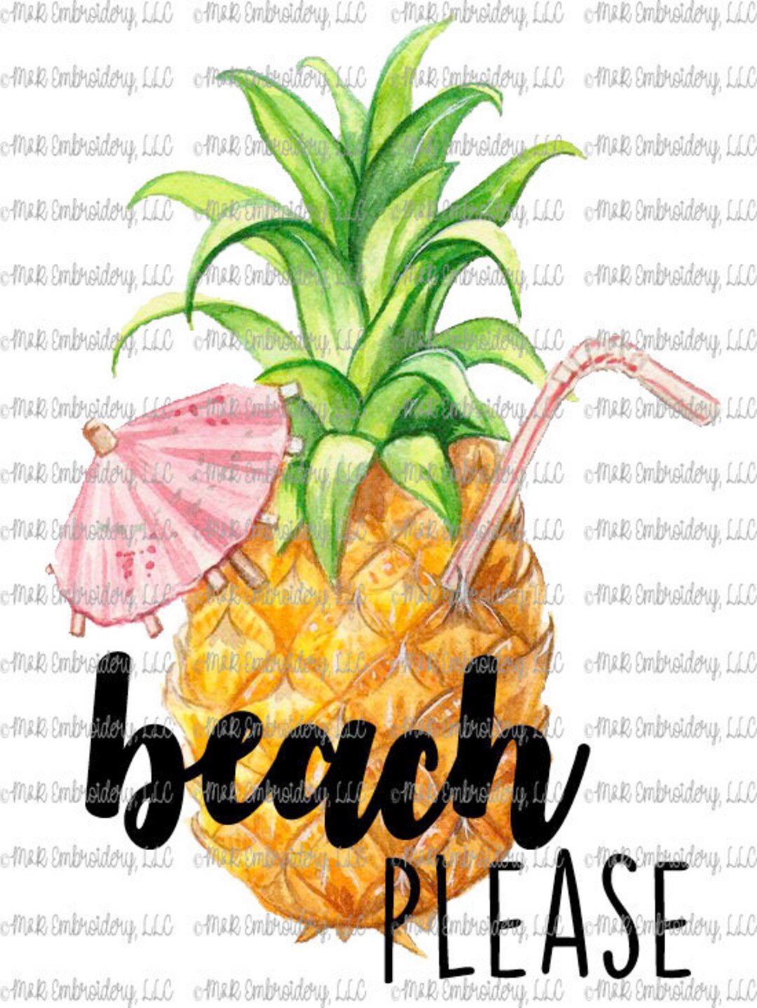 Digital File only Beach Please Pineapple Drink T-shirt Can Cooler PNG ...