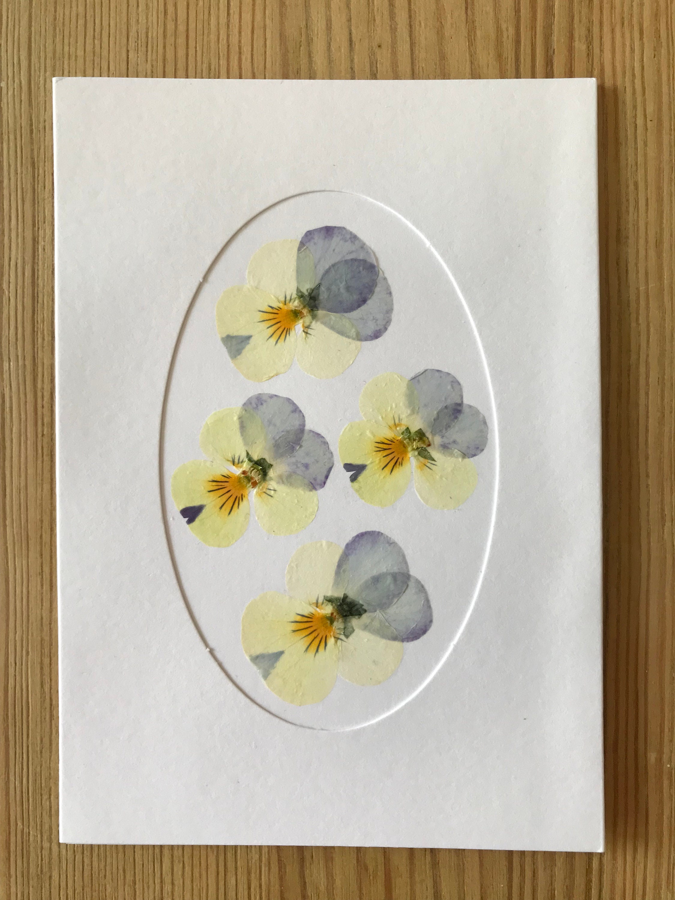 REAL Pressed Flower Cards, Pressed Flower Cards, Botanical Card ...