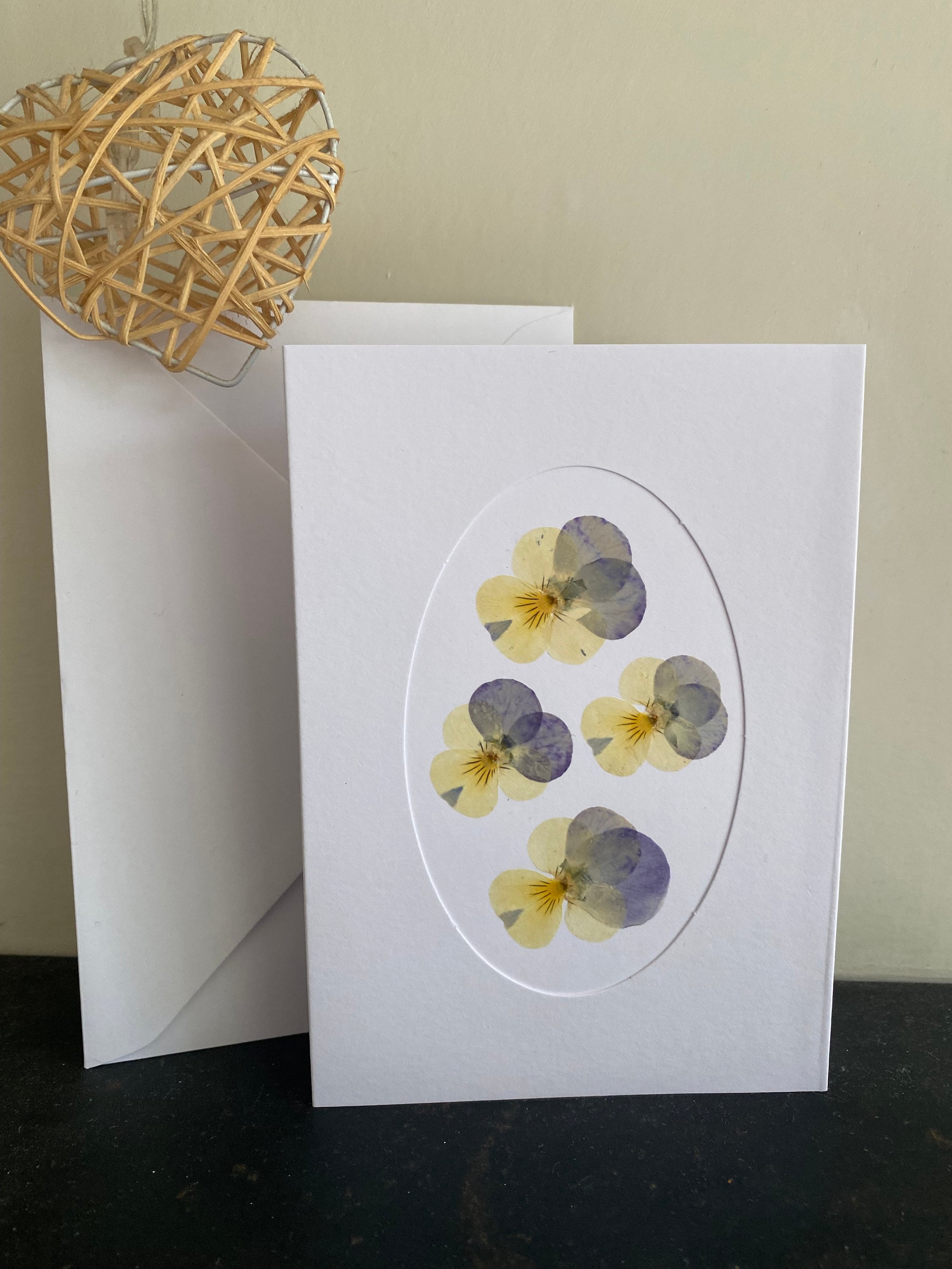 REAL Pressed Flower Cards, Pressed Flower Cards, Botanical Card ...
