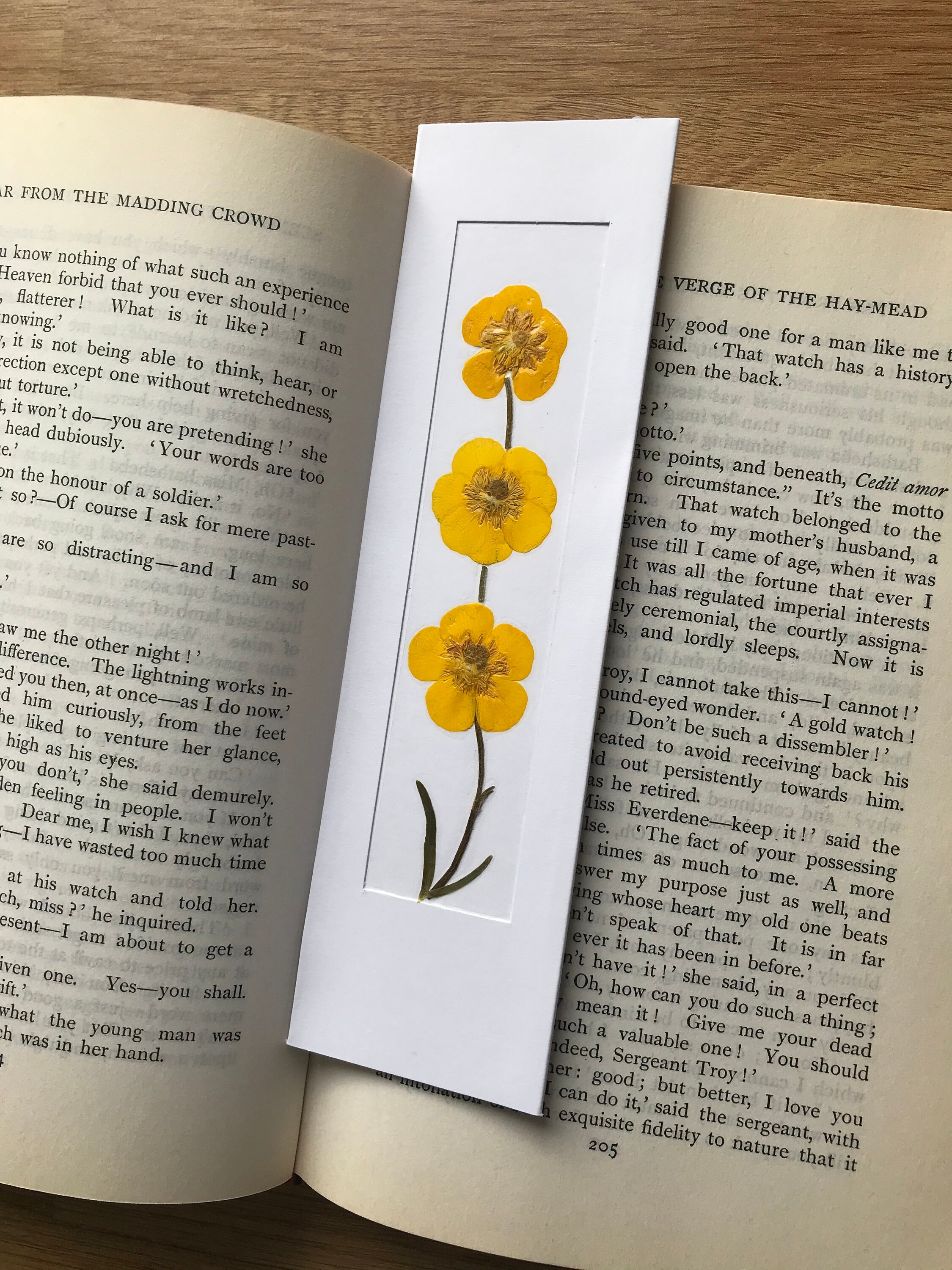 REAL Pressed Flower Bookmark Botanical Bookmark Gardeners | Etsy