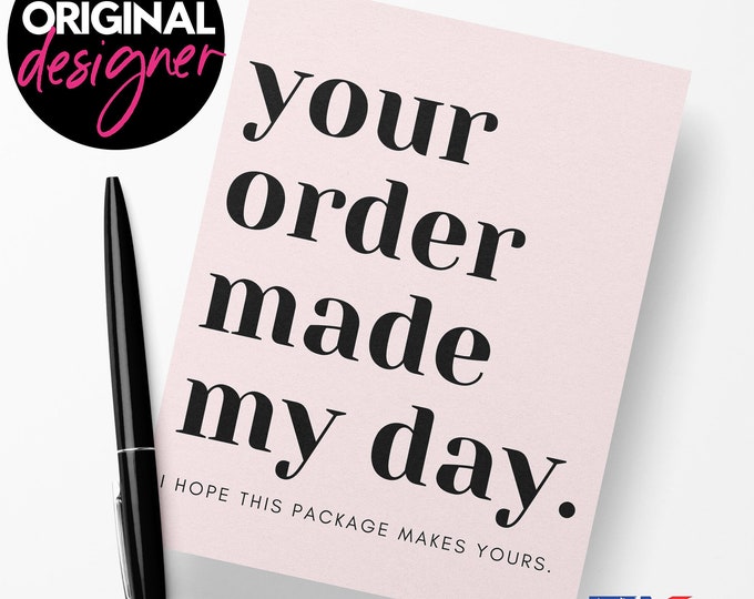 Your Order Made My Day Stickers, Small Business Packaging, Thank-you ...