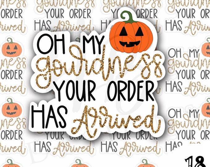 Handle With Scare Thank You Sticker Fall Sticker Support | Etsy