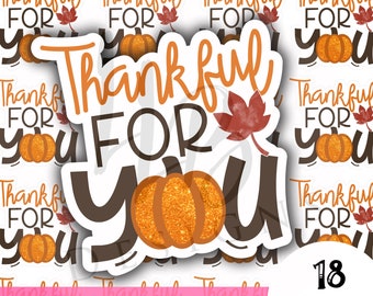 Thankful Grateful Blessed Thank You Sticker Fall Sticker - Etsy