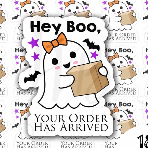 Hey Boo Thank You Sticker Fall Sticker Support Sticker - Etsy