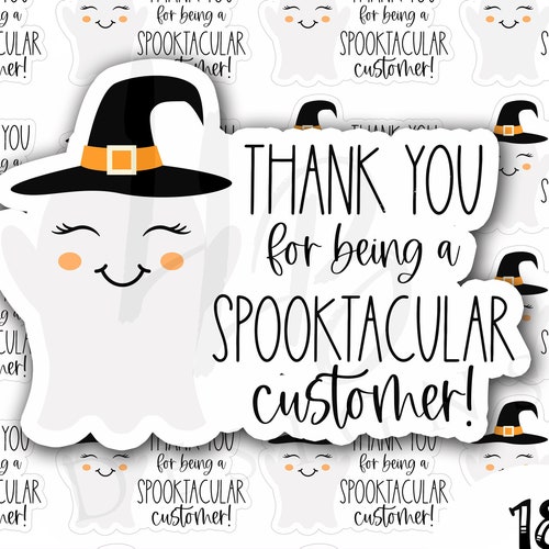 Spooktacular Customer Thank You Sticker Fall Sticker - Etsy