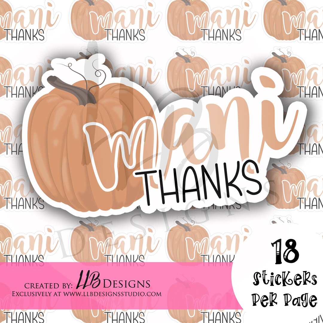 Mani Thanks, Thank You Sticker, Support Sticker, Color Street Sticker ...