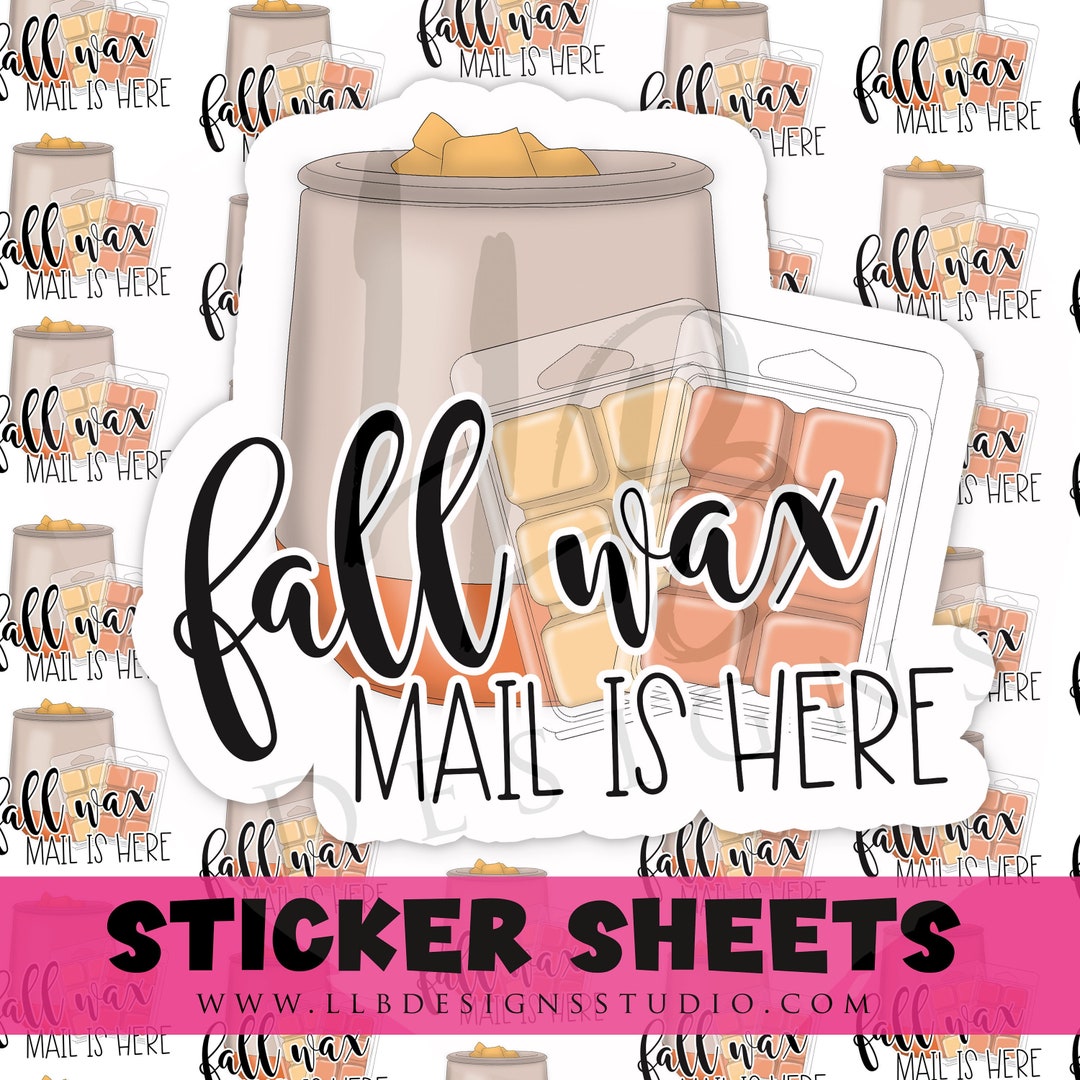 Fall Wax Mail is Here, Thank You Sticker, Fall Sticker, Packaging ...
