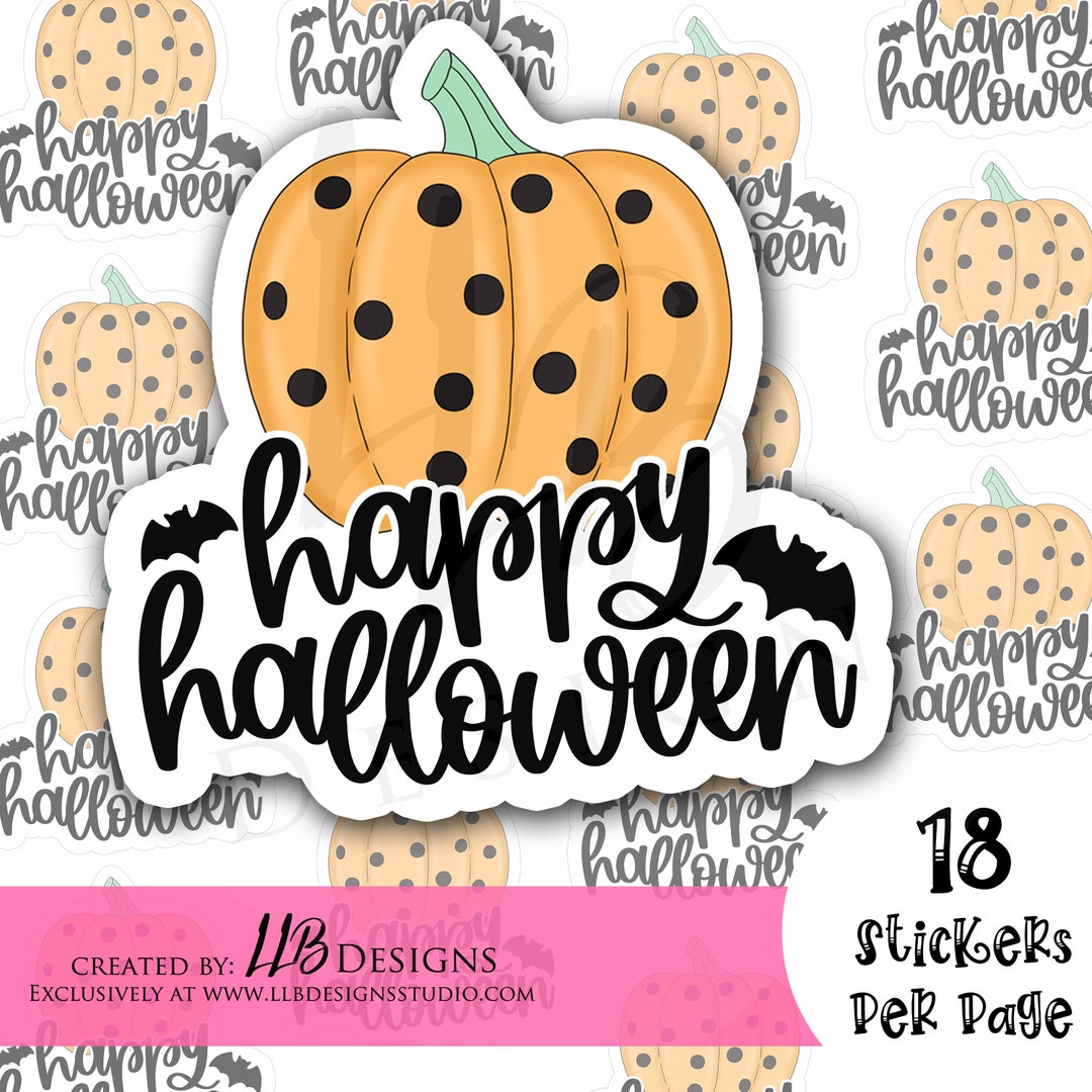 Happy Halloween, Thank You Sticker, Fall Sticker, Support Sticker ...