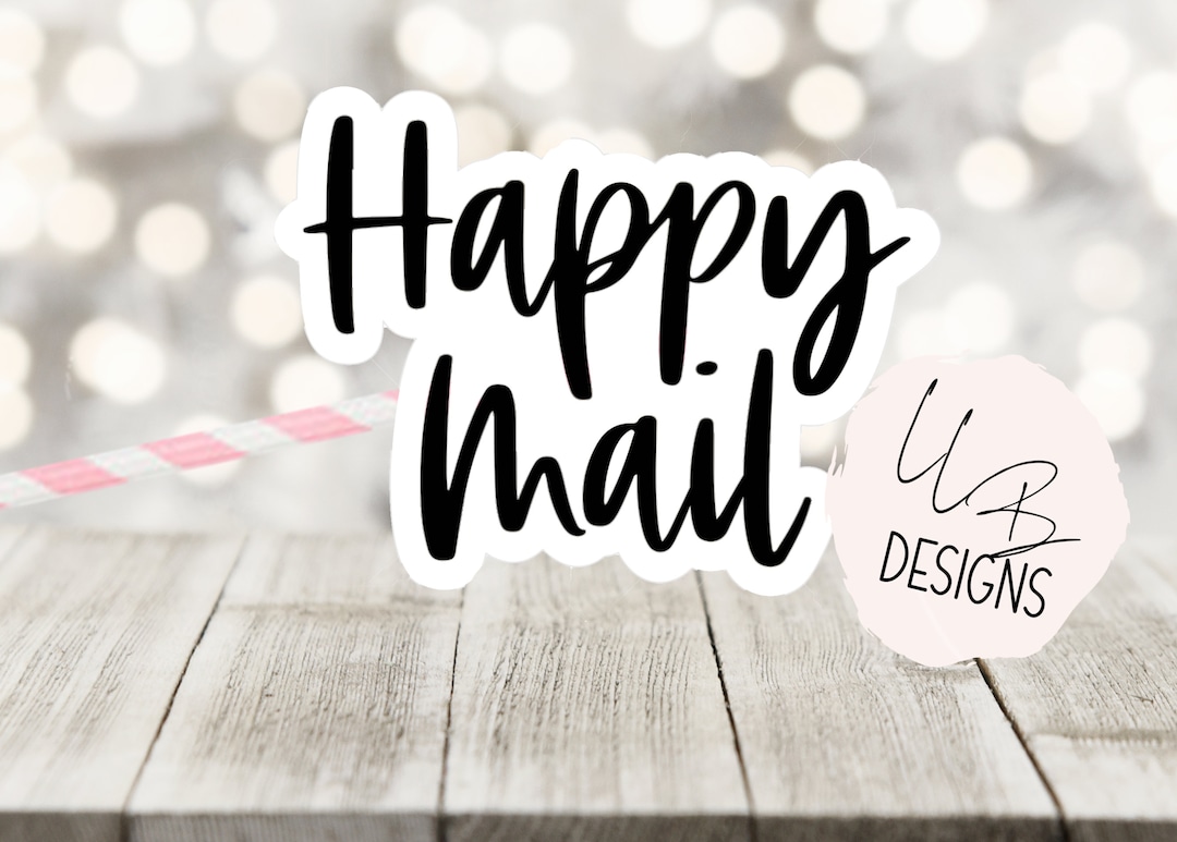 Foiled Happy Mail Sticker, Shop Small, Small Business, Handmade, Etsy ...