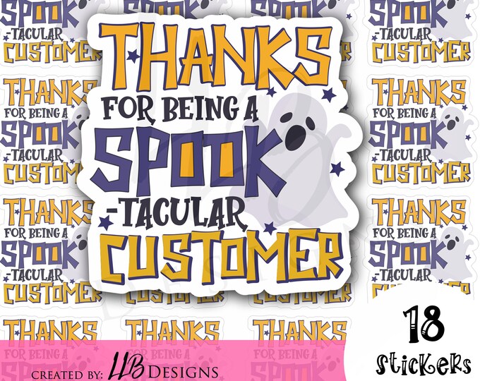 Handle With Scare Thank You Sticker Fall Sticker Support | Etsy