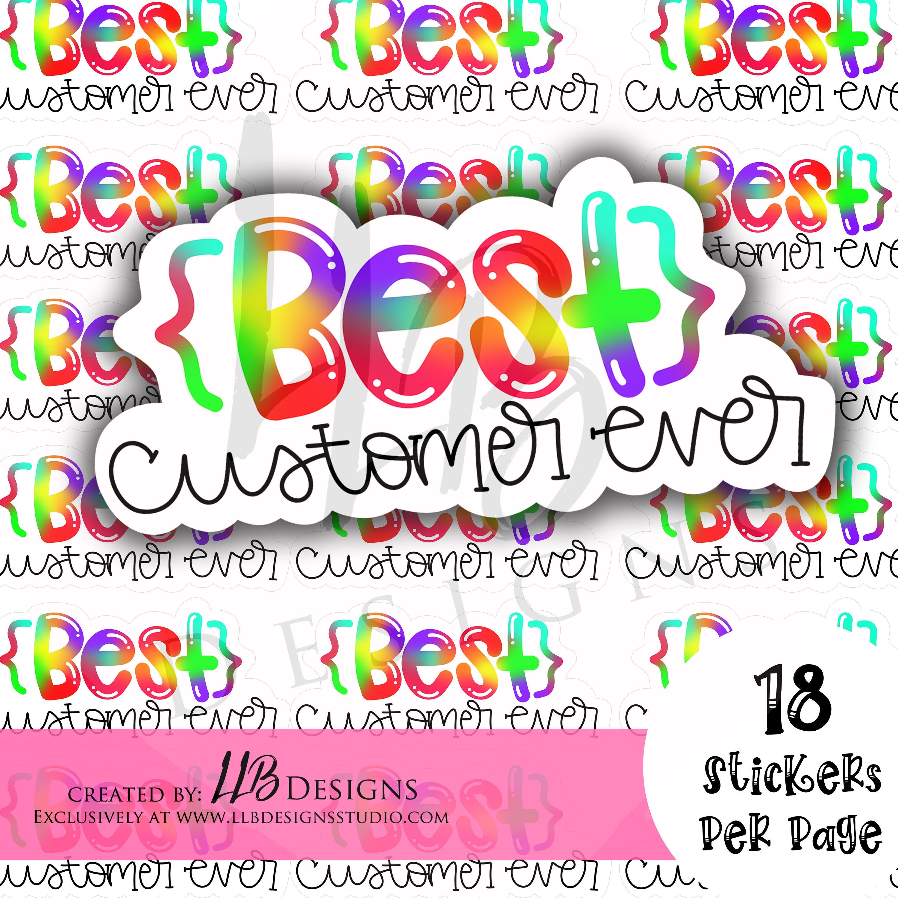 Best Customers Ever Thank You Sticker Support Sticker - Etsy