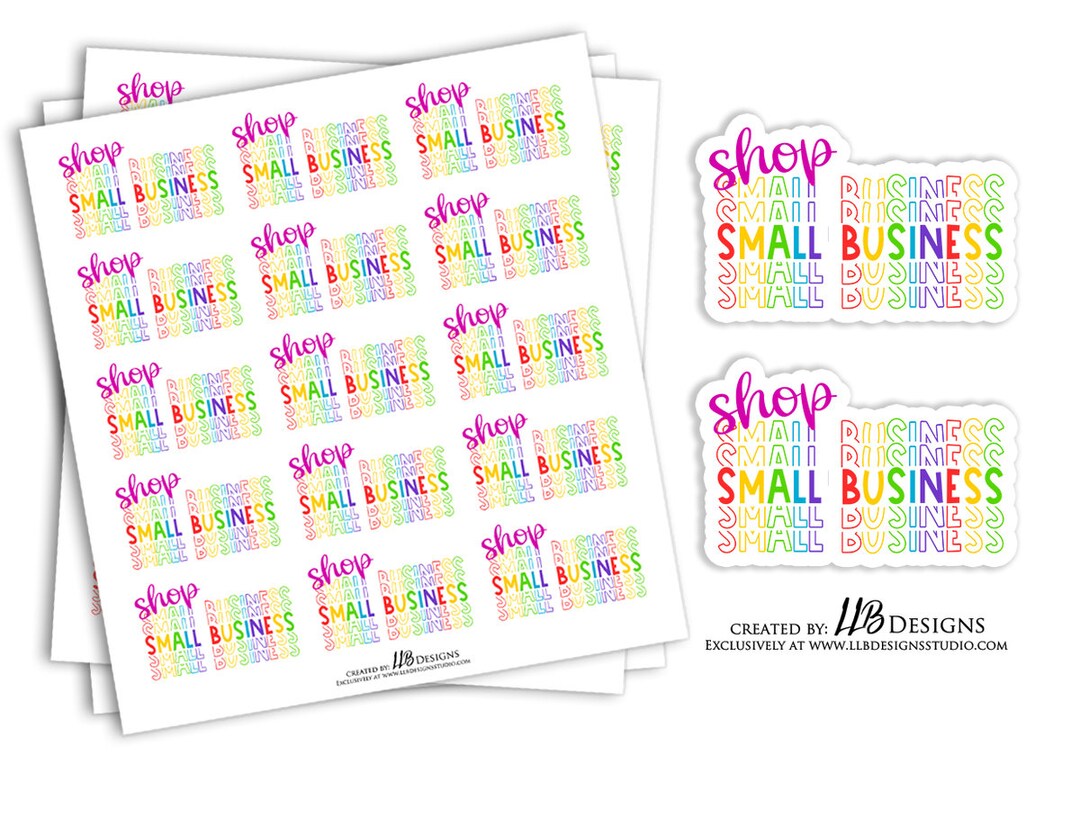 Shop Small Business Colorful 2 Inch Stickers | Packaging Stickers ...