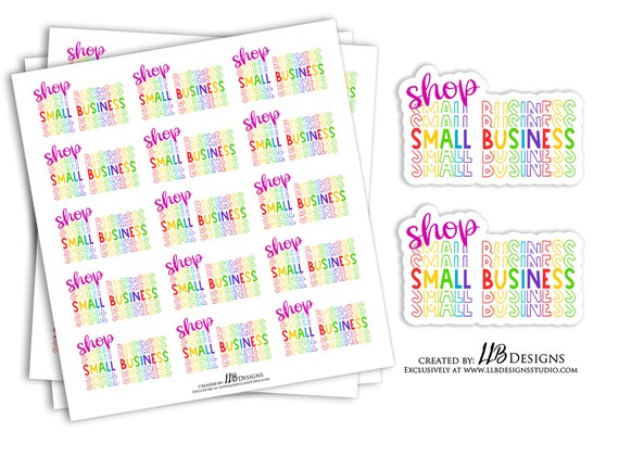 Shop Small Business Colorful 2 Inch Stickers Packaging | Etsy