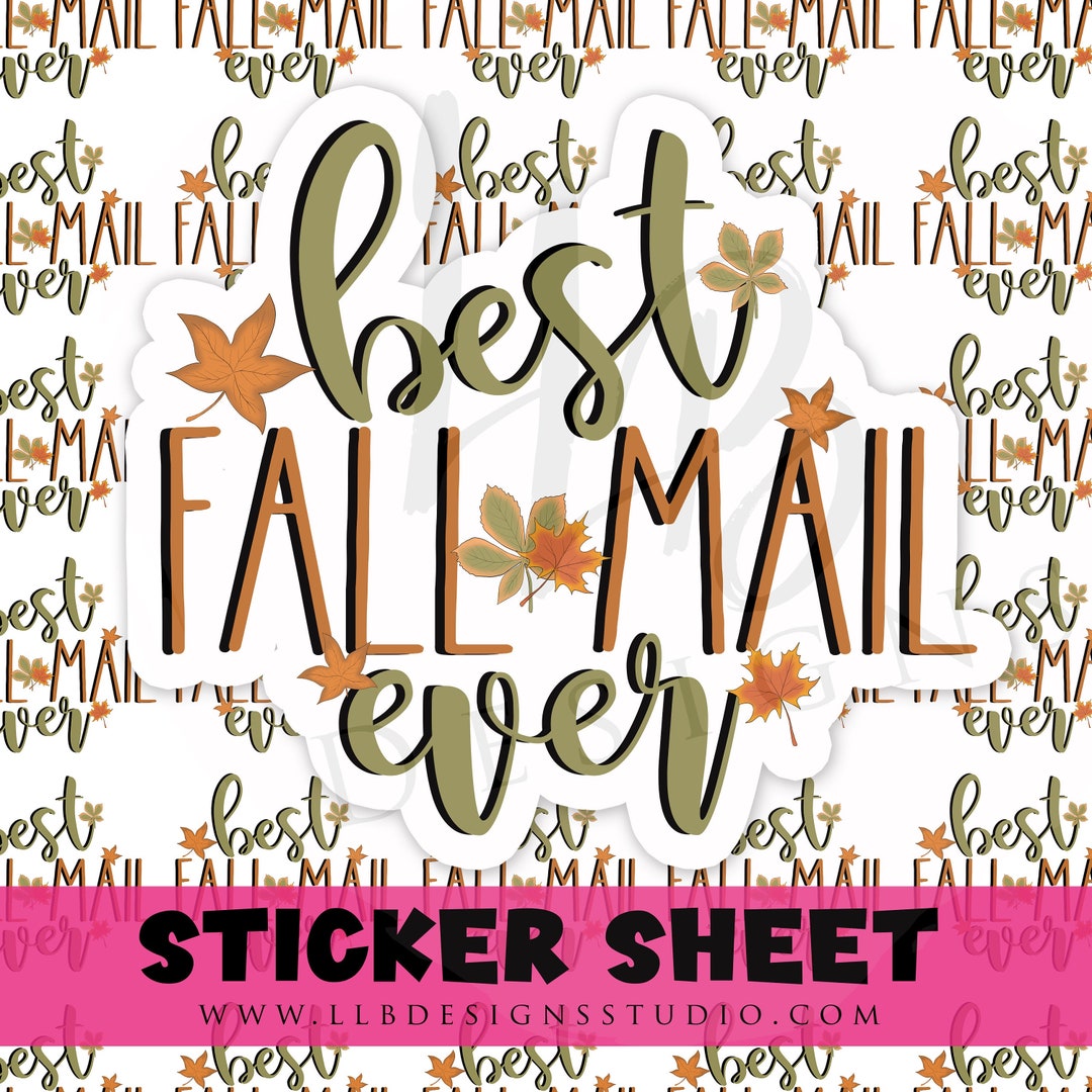 Best Fall Mail Ever, Thank You Sticker, Fall Sticker, Packaging Sticker ...