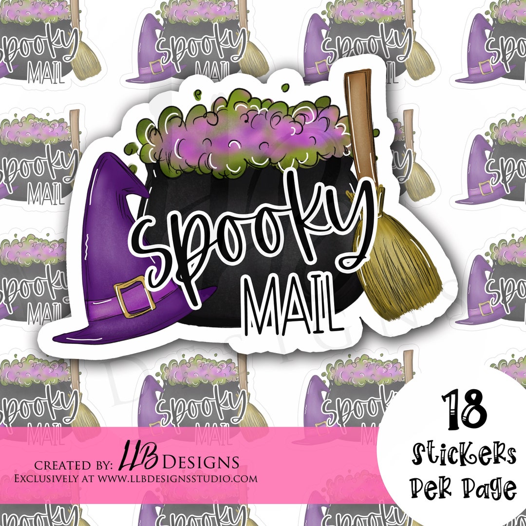 Spooky Mail, Thank You Sticker, Fall Sticker, Support Sticker, Pumpkins ...