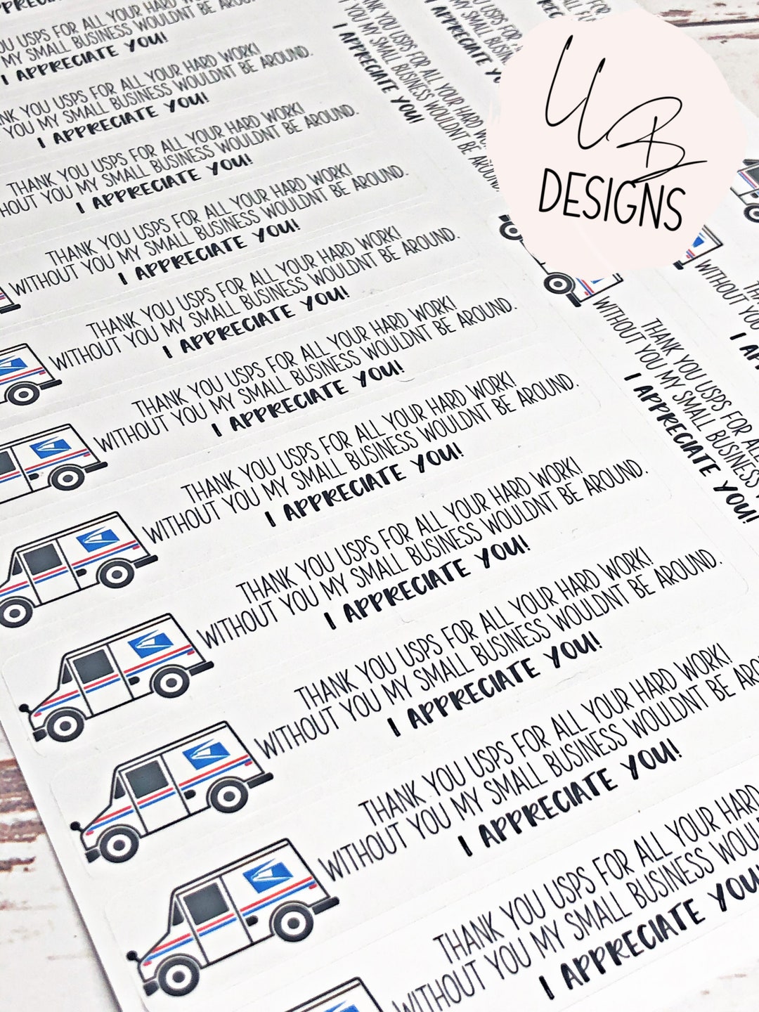Thank You USPS, Small Business, Handmade Shop, Thank You Sticker, Etsy ...